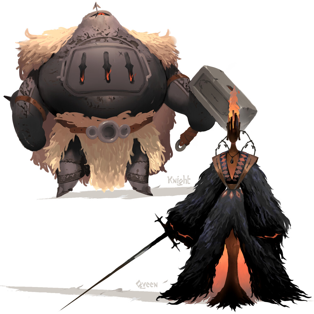ArtStation - Oven Knight & Ash Queen