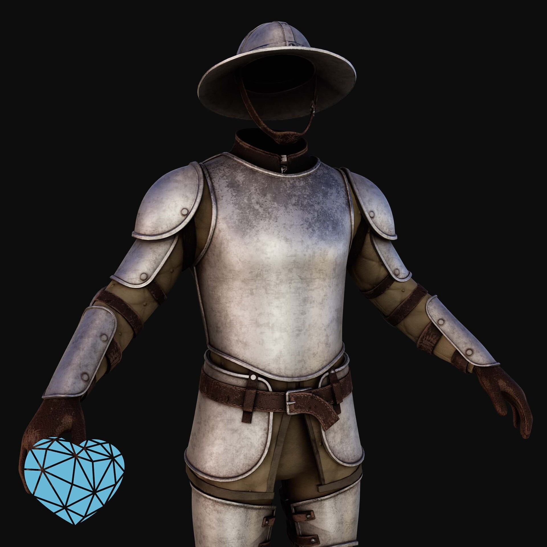 ArtStation - Medieval Armor - Cyan Heart