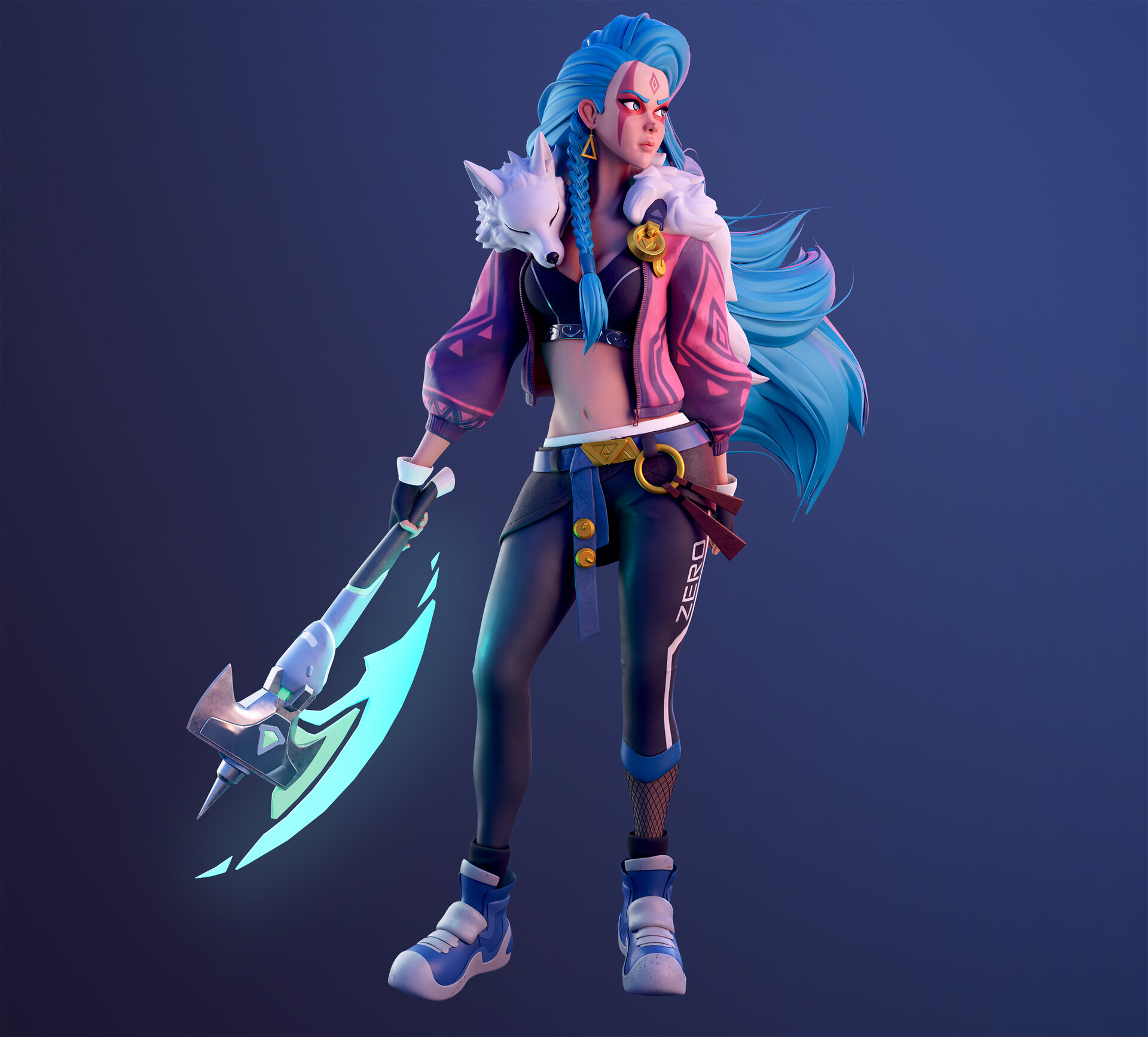 ArtStation - Cyber Viking Girl