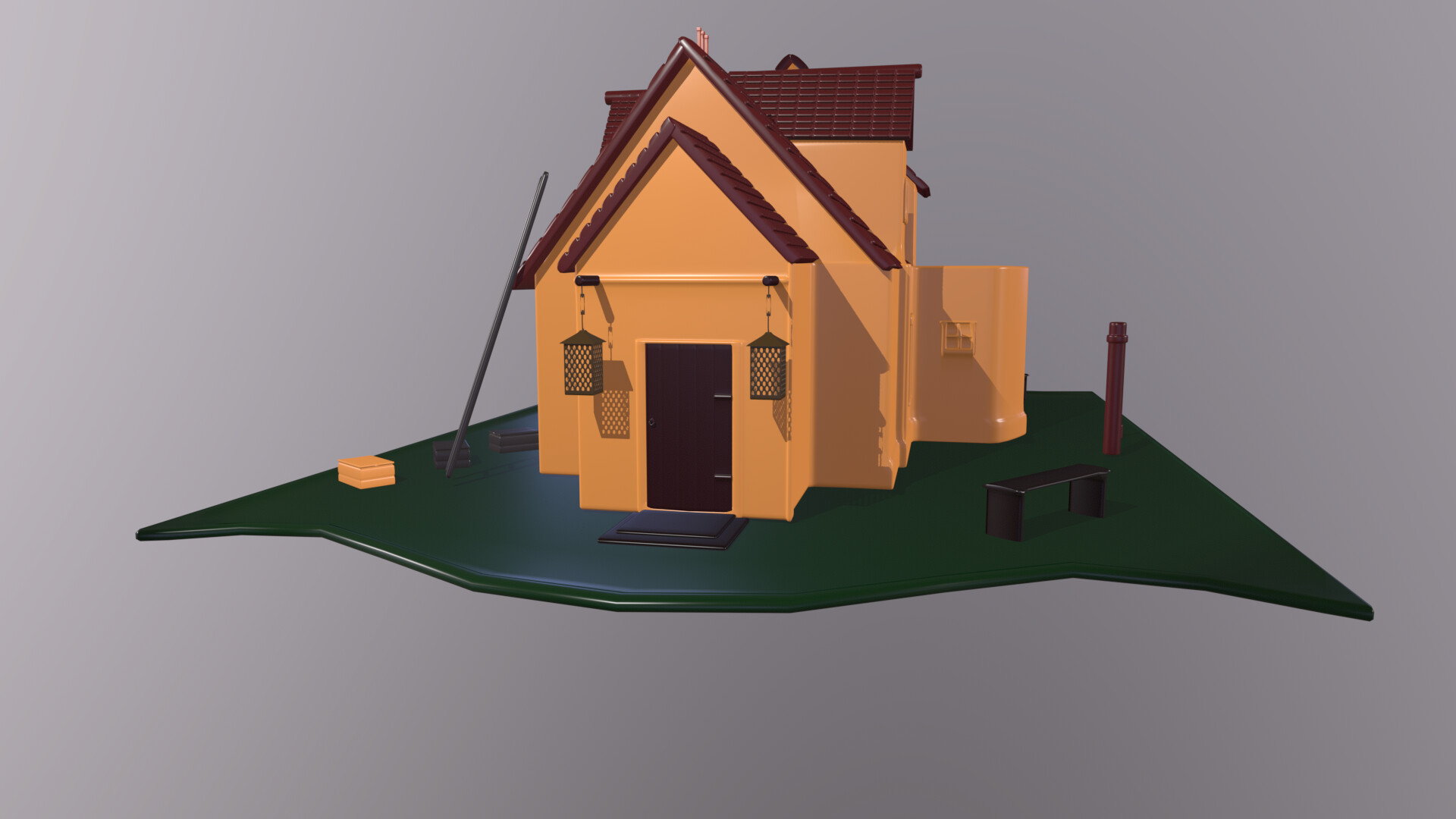 ArtStation - 3D HOUSE MODEL DESIGN | MAYA MODELING