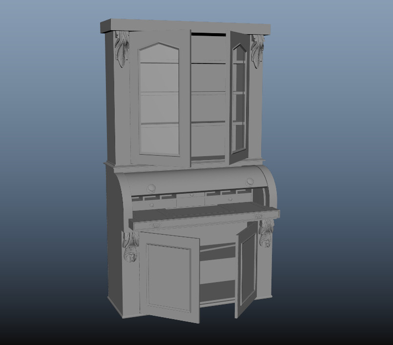 ArtStation - Victorian Secretary Desk
