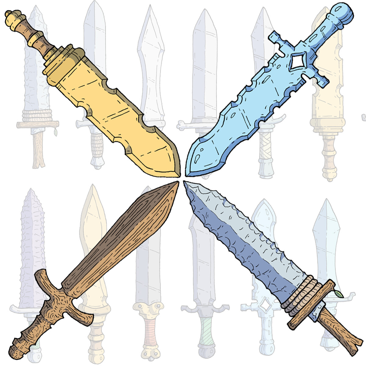 ArtStation - Sword Made of Many Materials