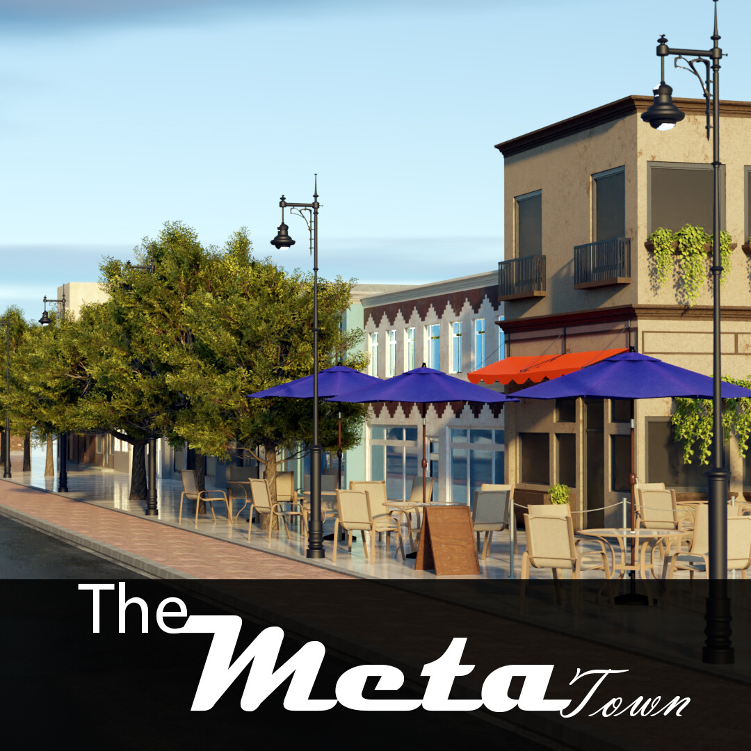 ArtStation - The meta town 3D Environment