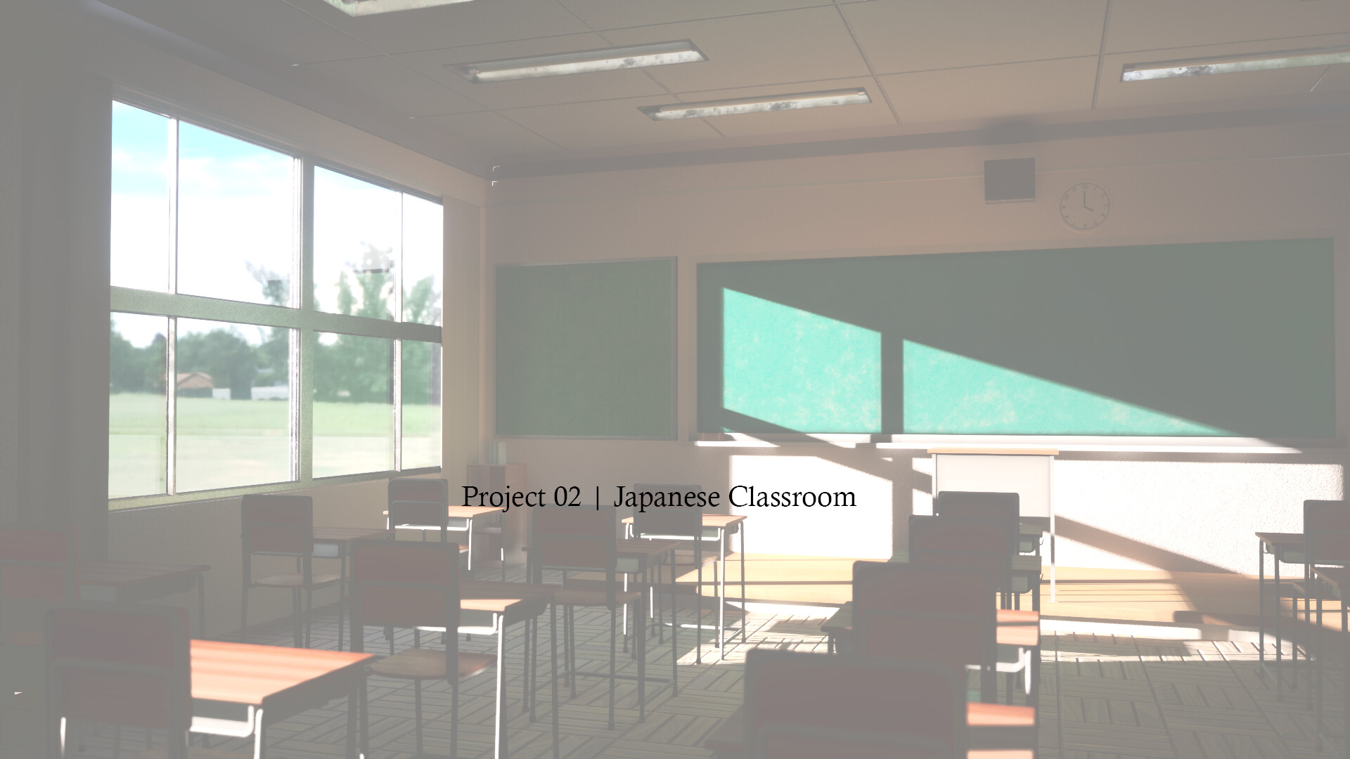 ArtStation - Japanese Classroom | Render 02 | CG Environment