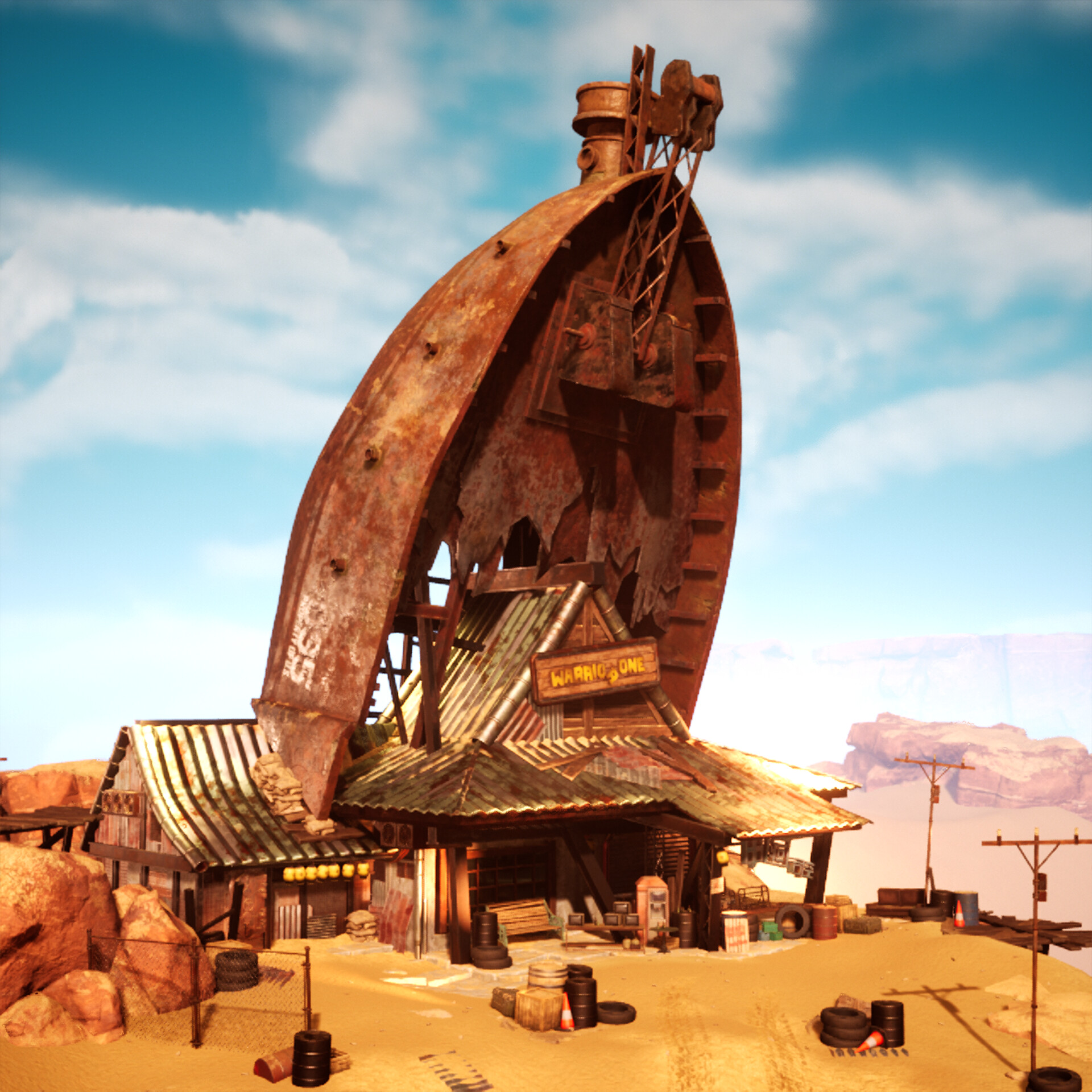 ArtStation - Waste punk - 3D environment Inspired by Lok Du