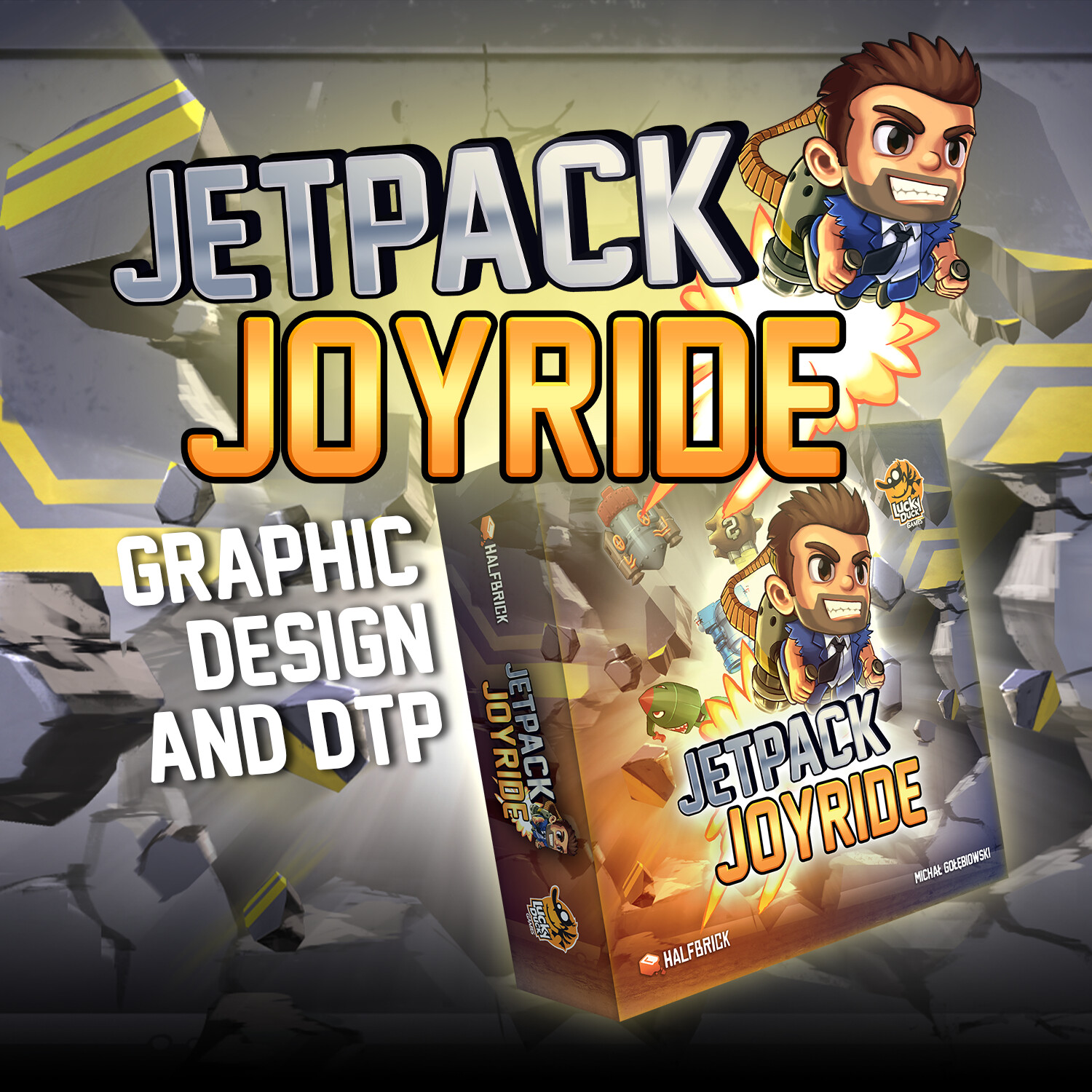 ArtStation - Graphic design and DTP for Jetpack Joyride board game