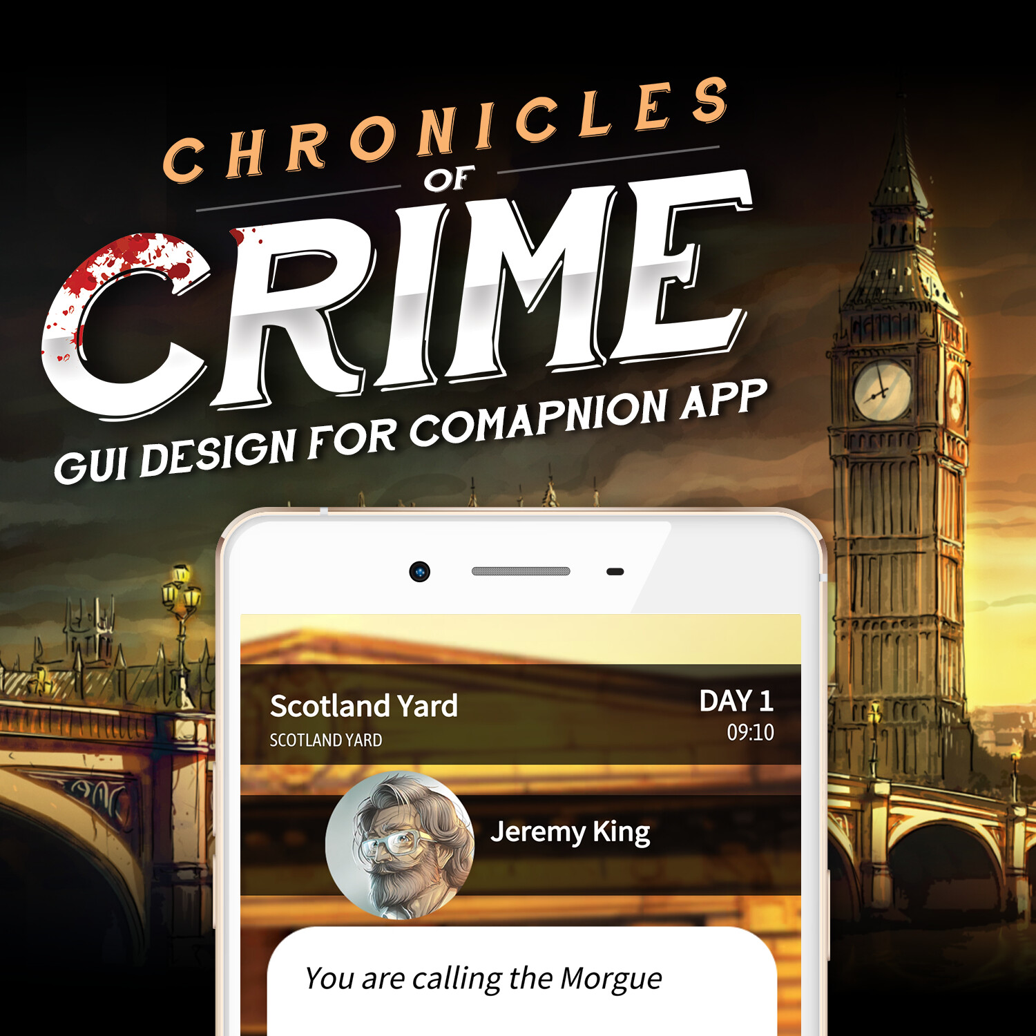 ArtStation - GUI design for Chronicles of Crime app
