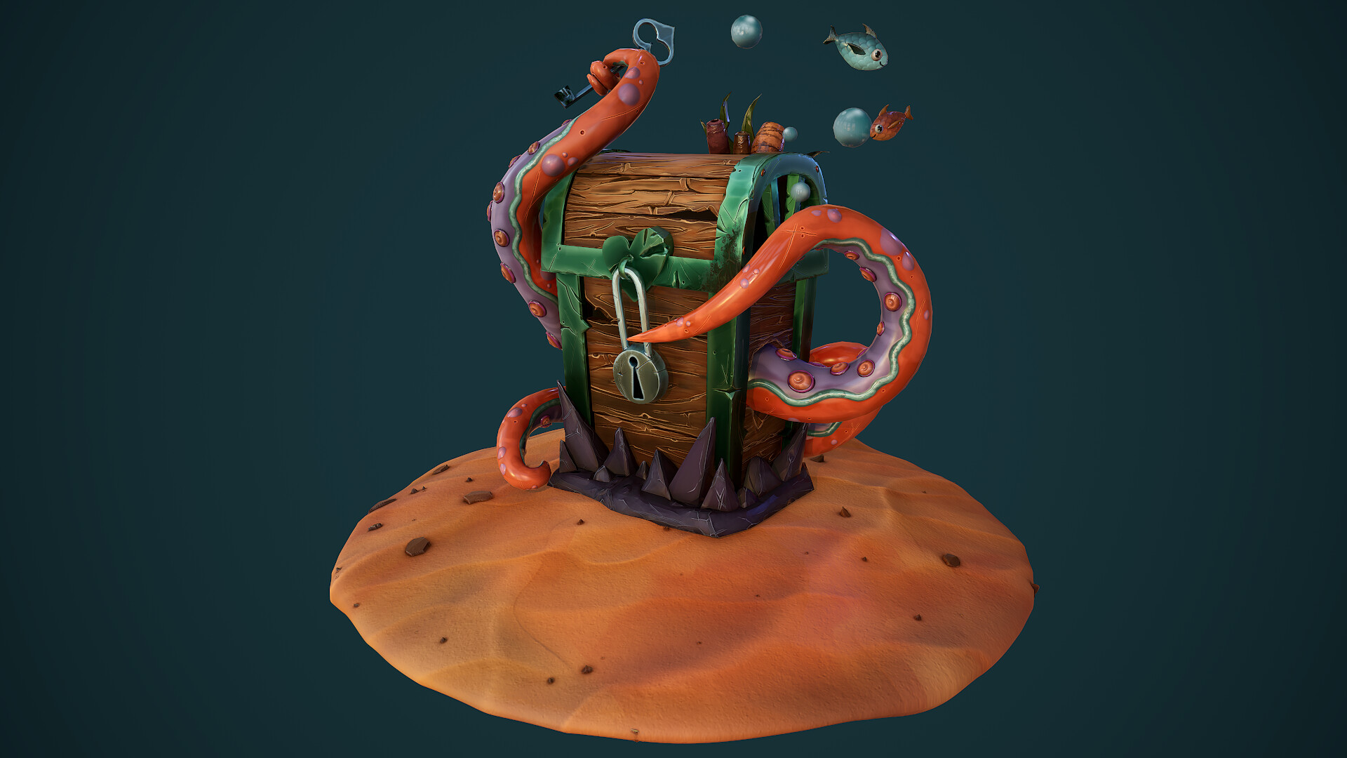 ArtStation - Stylized Octopus Chest