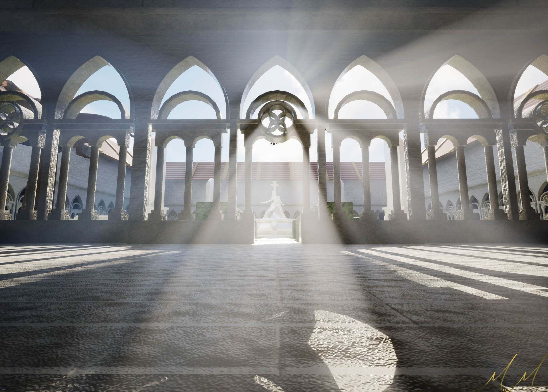 ArtStation - Courtyard Environment Scene