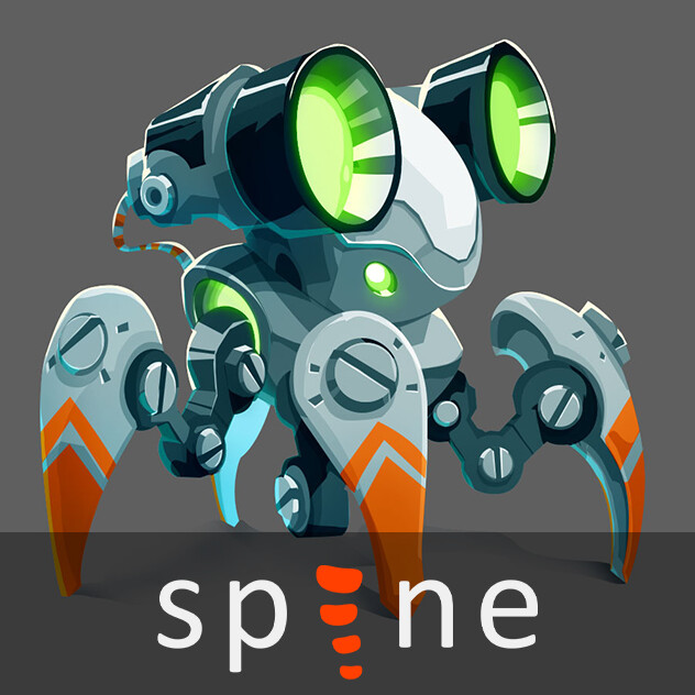 ArtStation - Robot. Spine 2d animation.