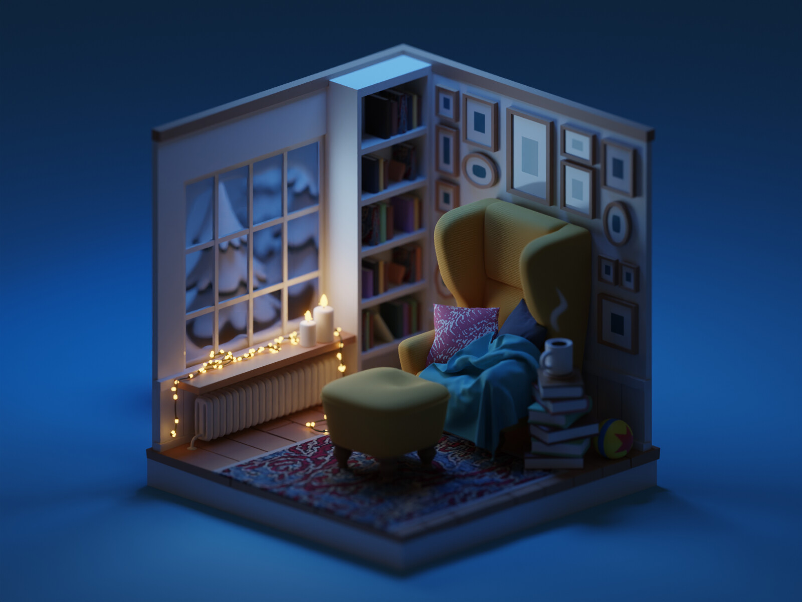 ArtStation - Reading corner