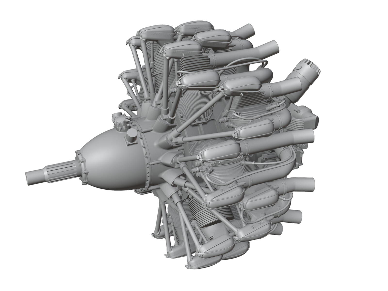 ArtStation - engine Gnome-Rhone 14K Mistral Major