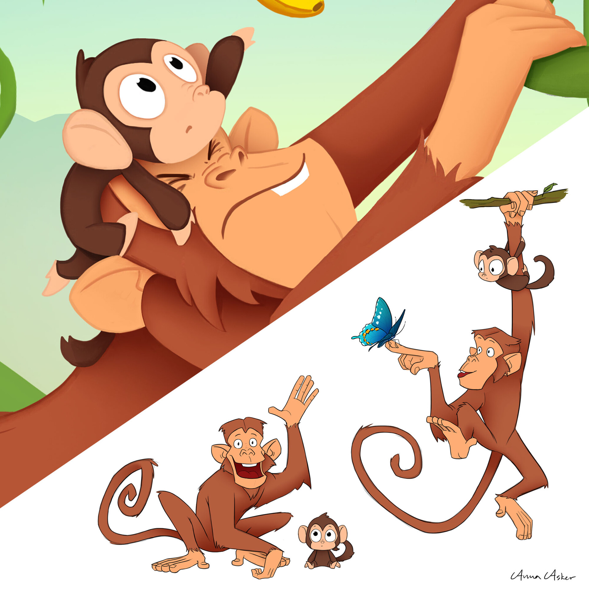 ArtStation - Monkey friends