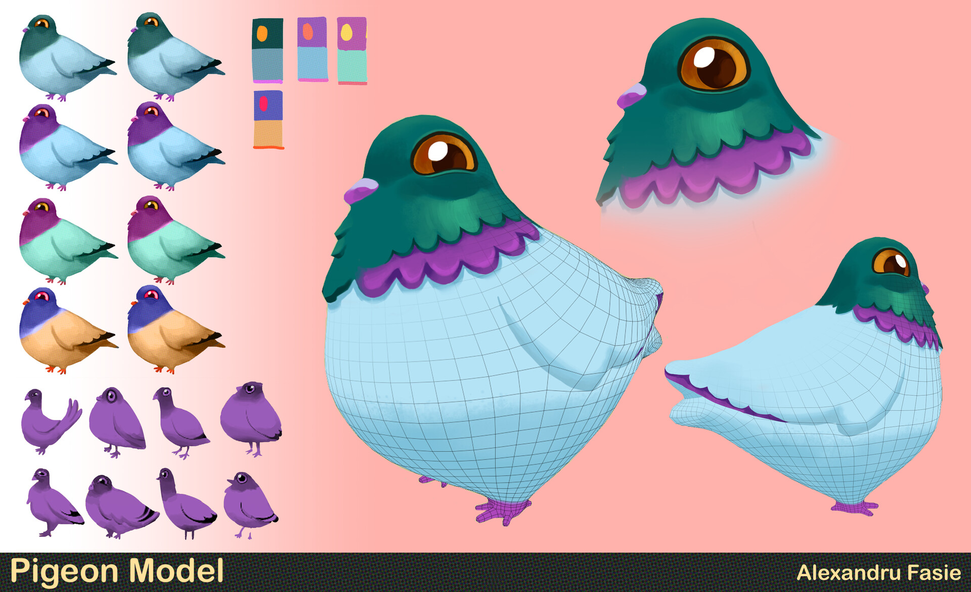 ArtStation - Stylized Pigeon