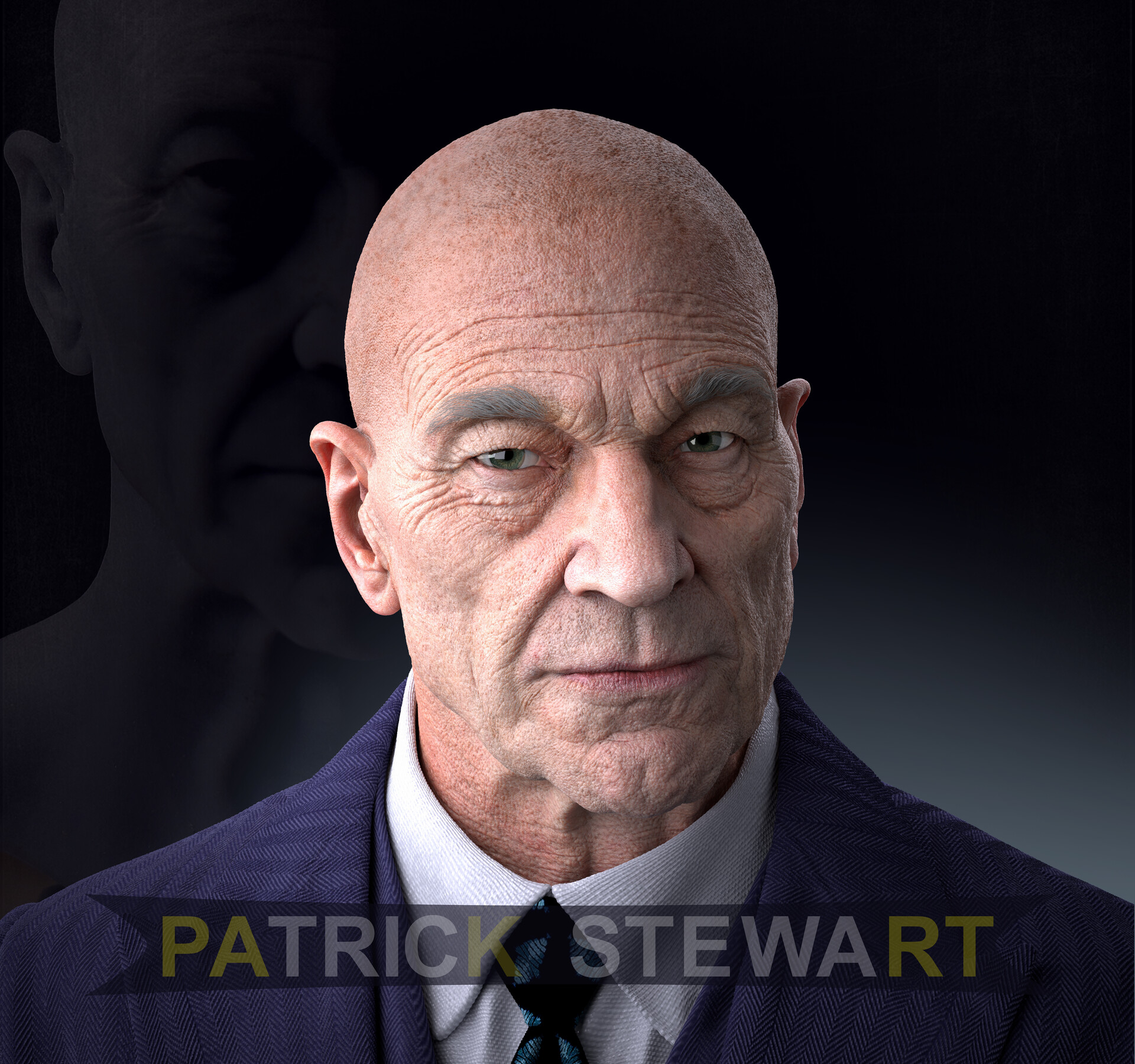 ArtStation - Patrick Stewart : Head