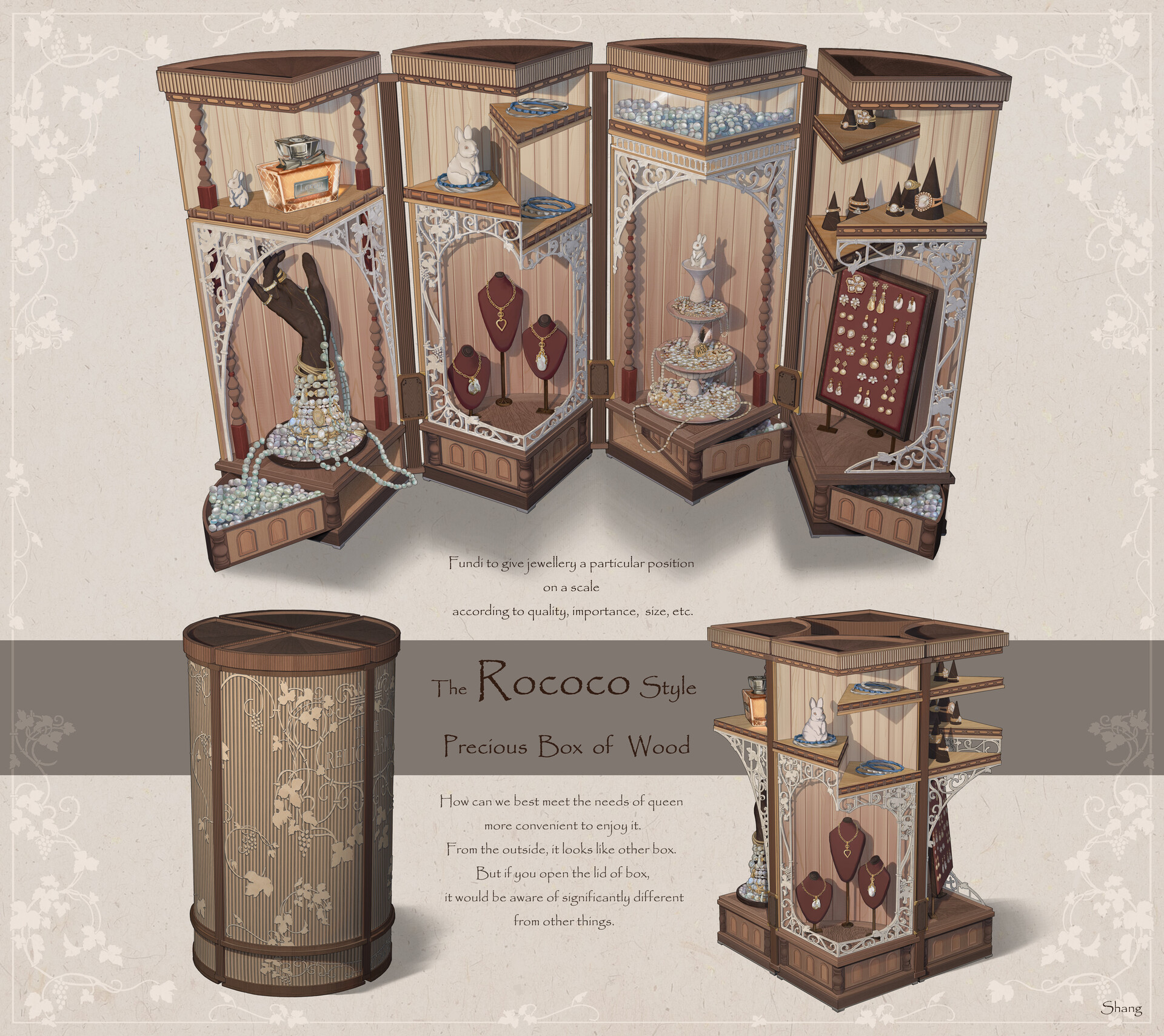 ArtStation - 洛可可枫木多宝格
