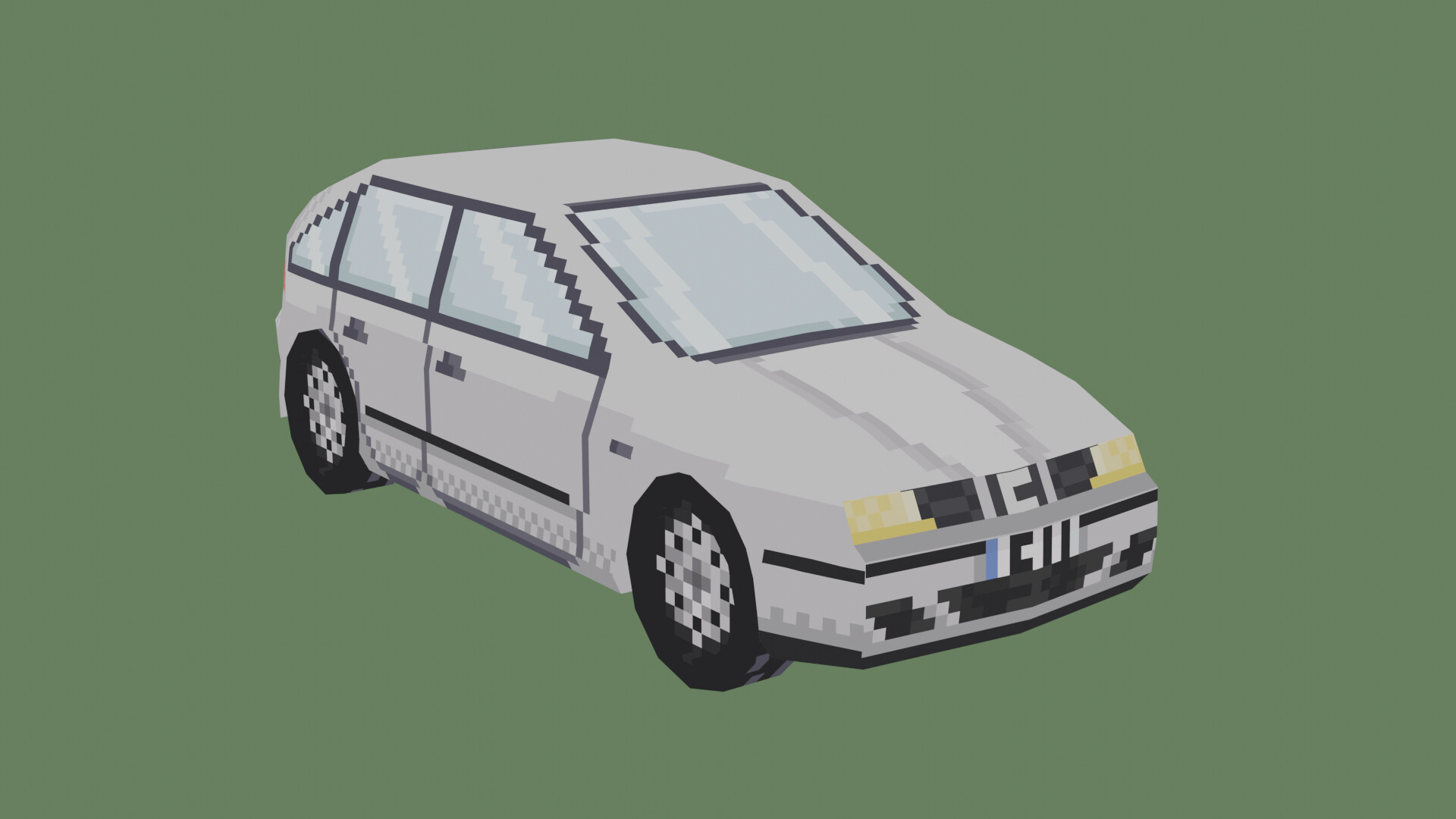 ArtStation - Pixel Art Low Poly Seat Leon 1