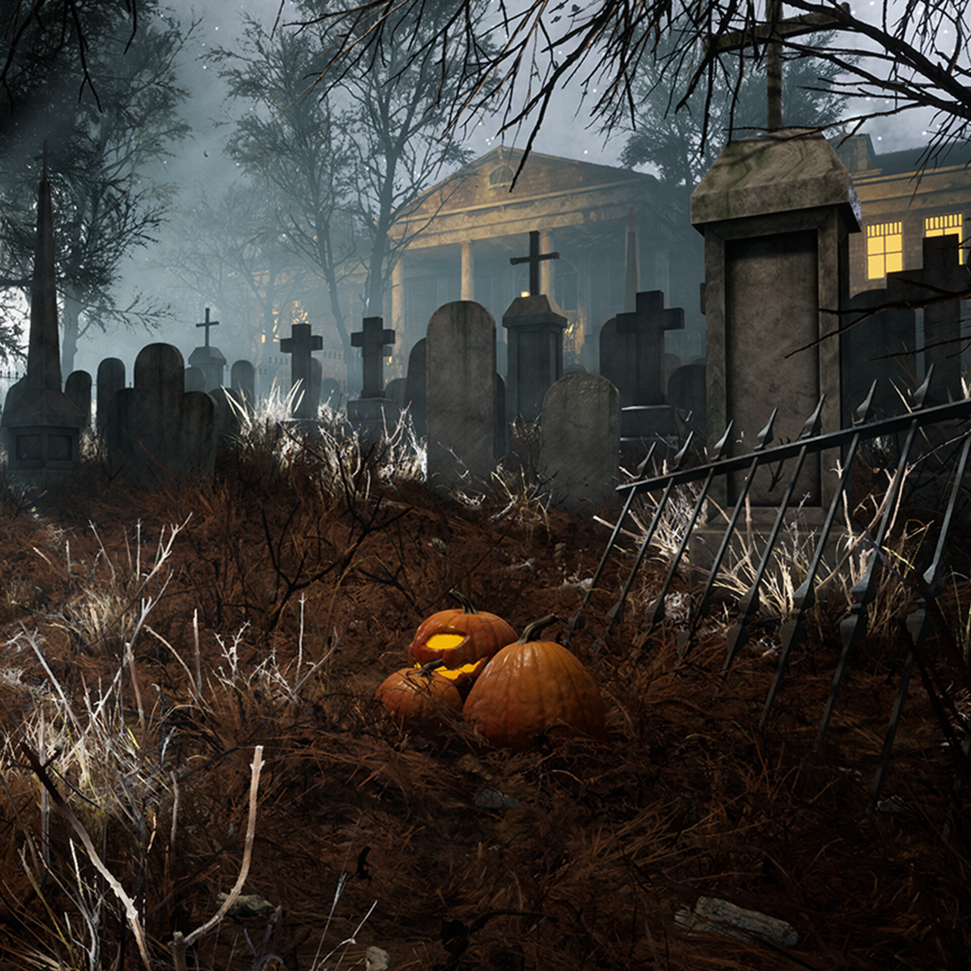 ArtStation - Halloween Cemetery