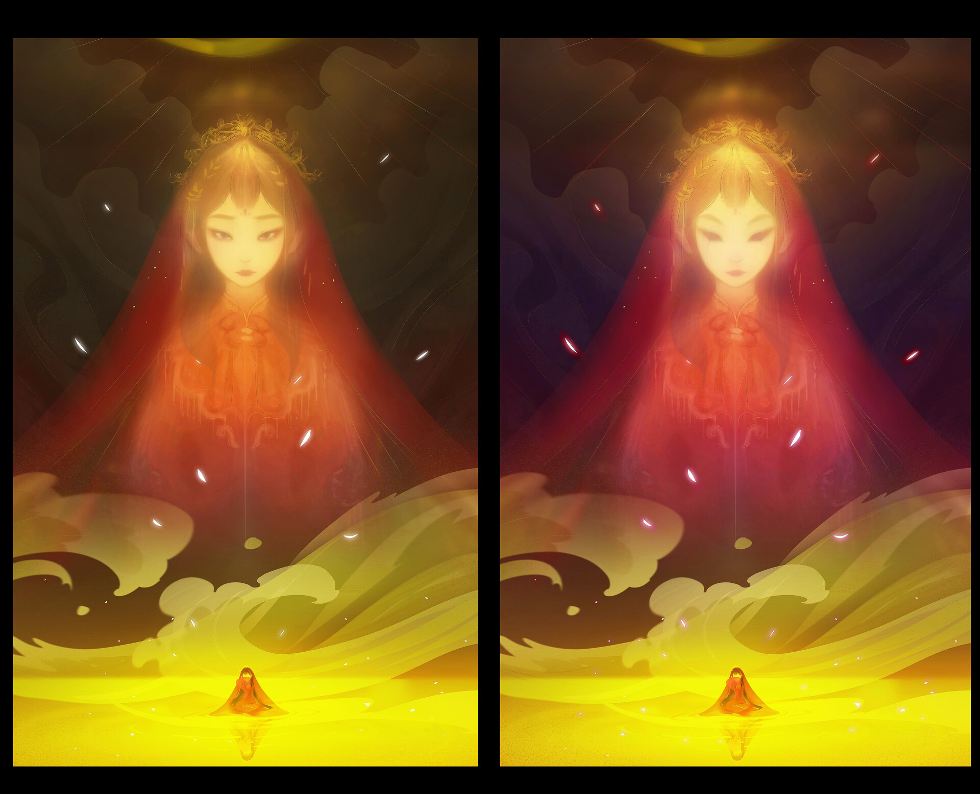 ArtStation - 《前世今生之河神娶妻-鬼新娘ghost bride》