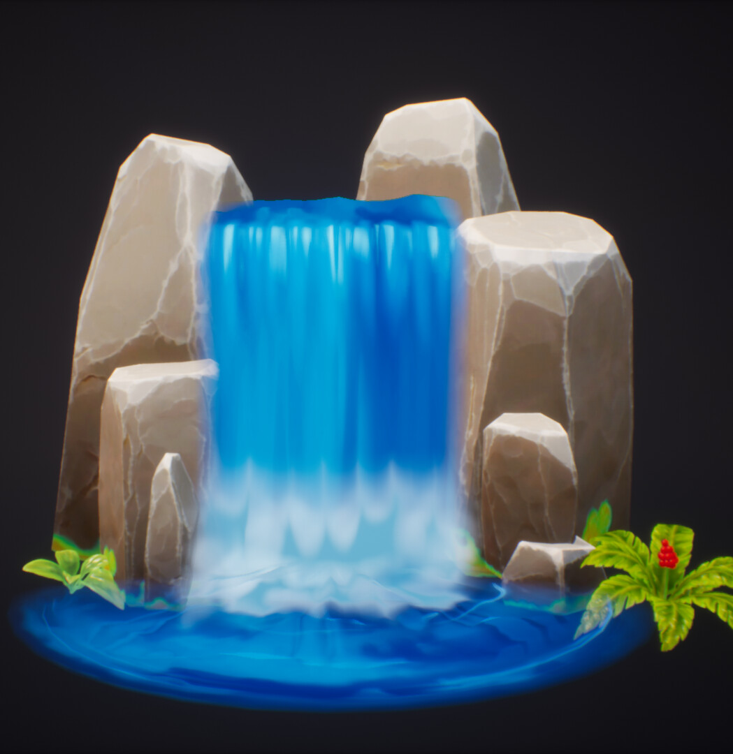 ArtStation - Stylized Waterfall VFX