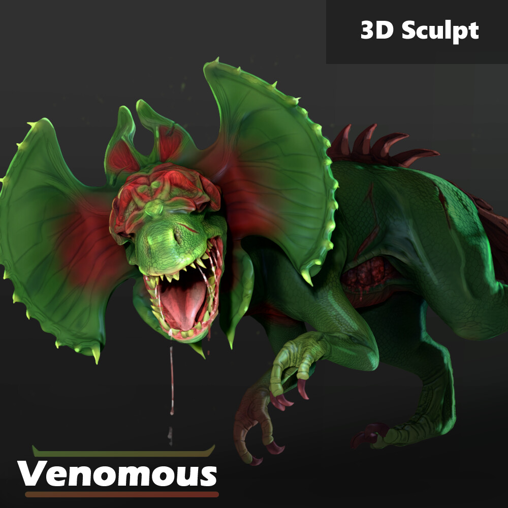 ArtStation - Venomous Dinosaur