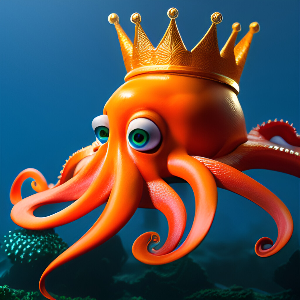 ArtStation - Sad King - Octopus AI Art