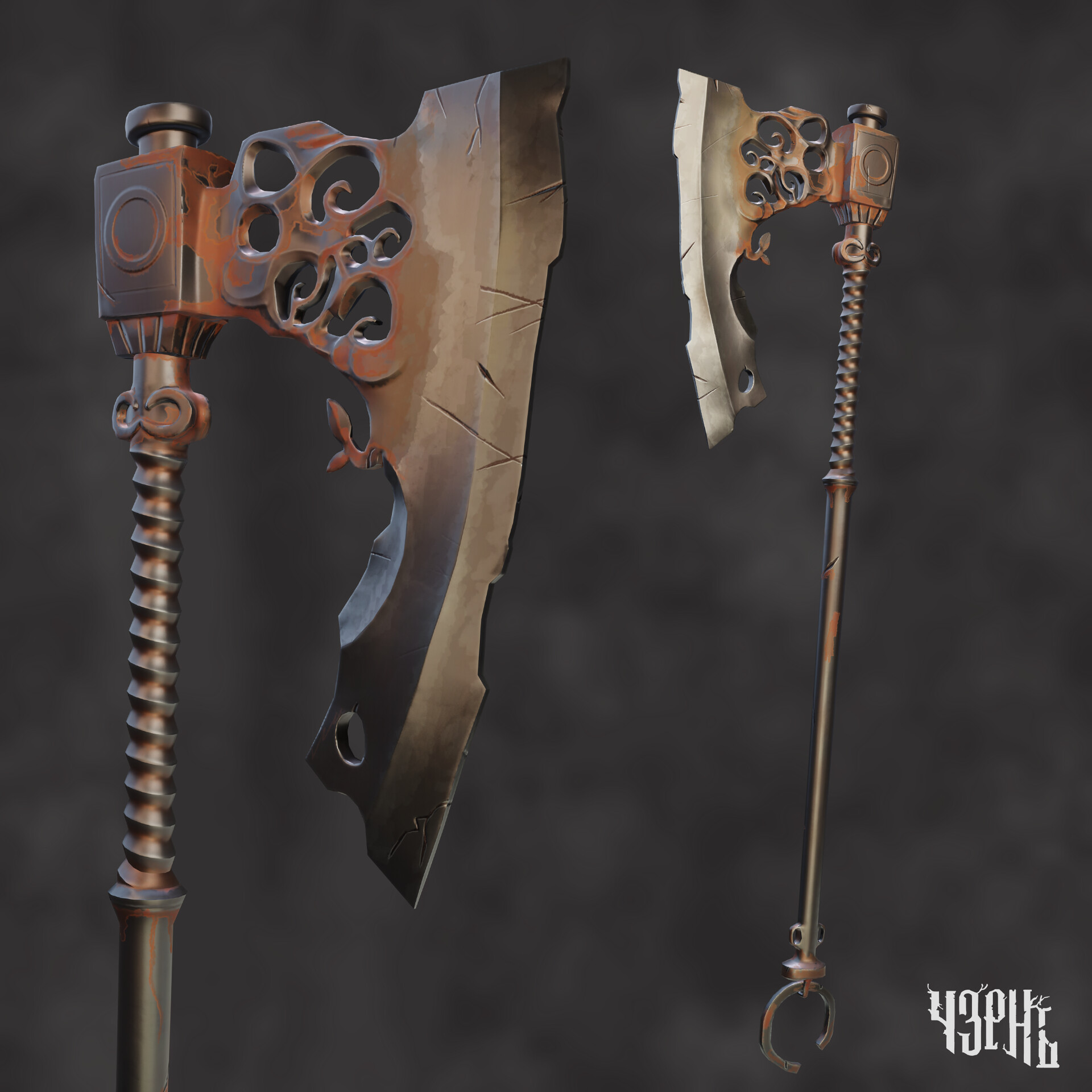 ArtStation - Stylized Rusty Axe / Chern