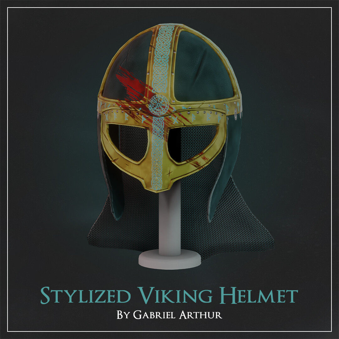 ArtStation - Stylized Viking Helmet