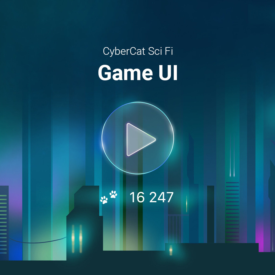 ArtStation - Icons, UI art and design, Background for CYberCat Sci Fi ...