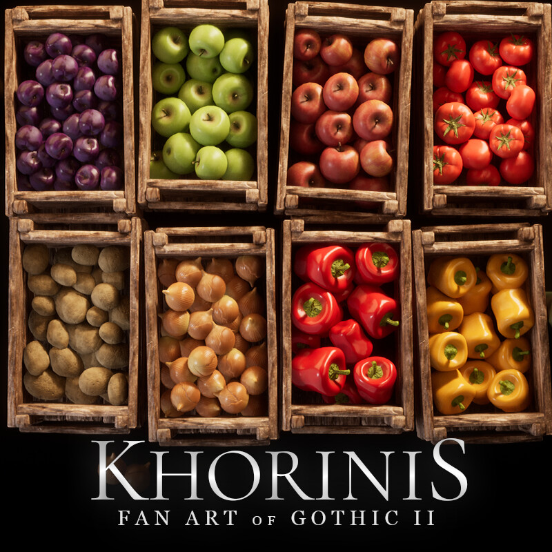 ArtStation - Khorinis Fan Art Project: Small Props Part 1