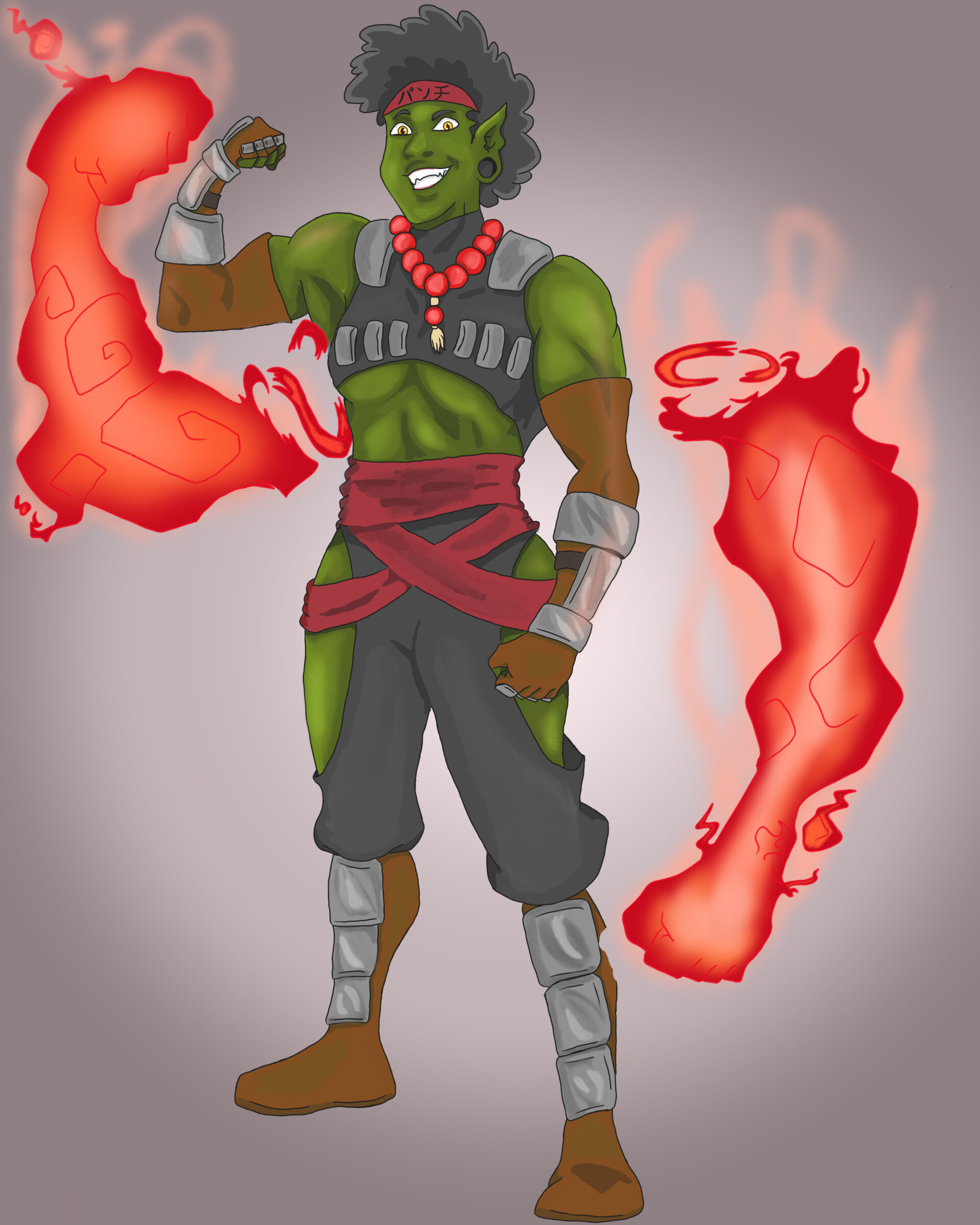 ArtStation - d&d half-orc monk/fighter