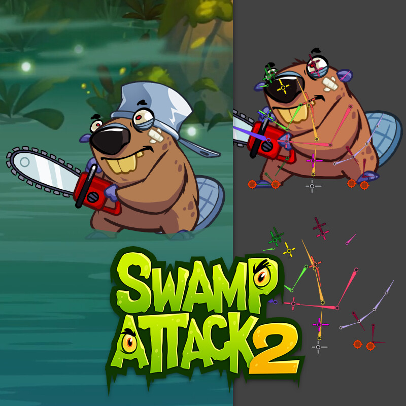 ArtStation - Swamp Attack 2 - Beaver Animations 🦫
