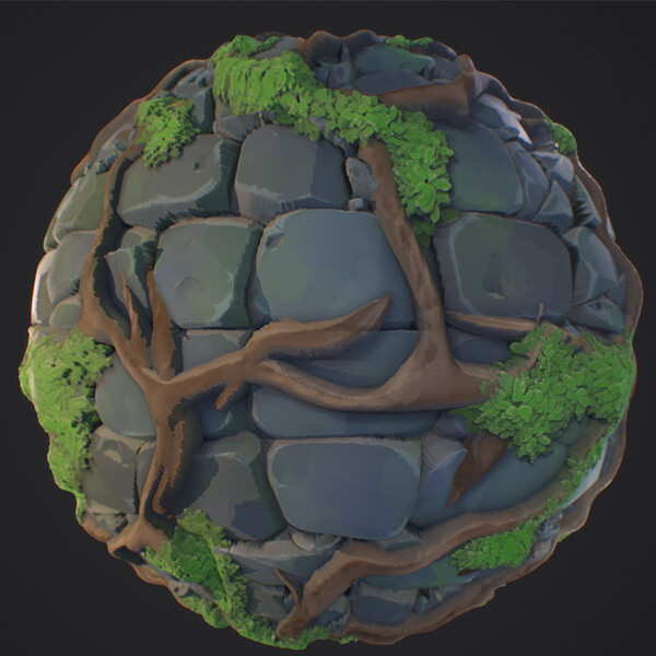 ArtStation - Old Tiles With Roots | Substance Designer 2022