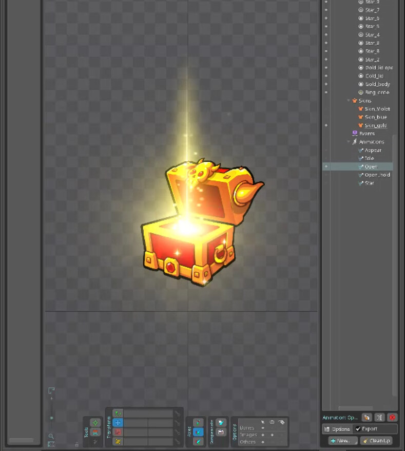 ArtStation - OPEN CHEST UI ANIMATION - FX