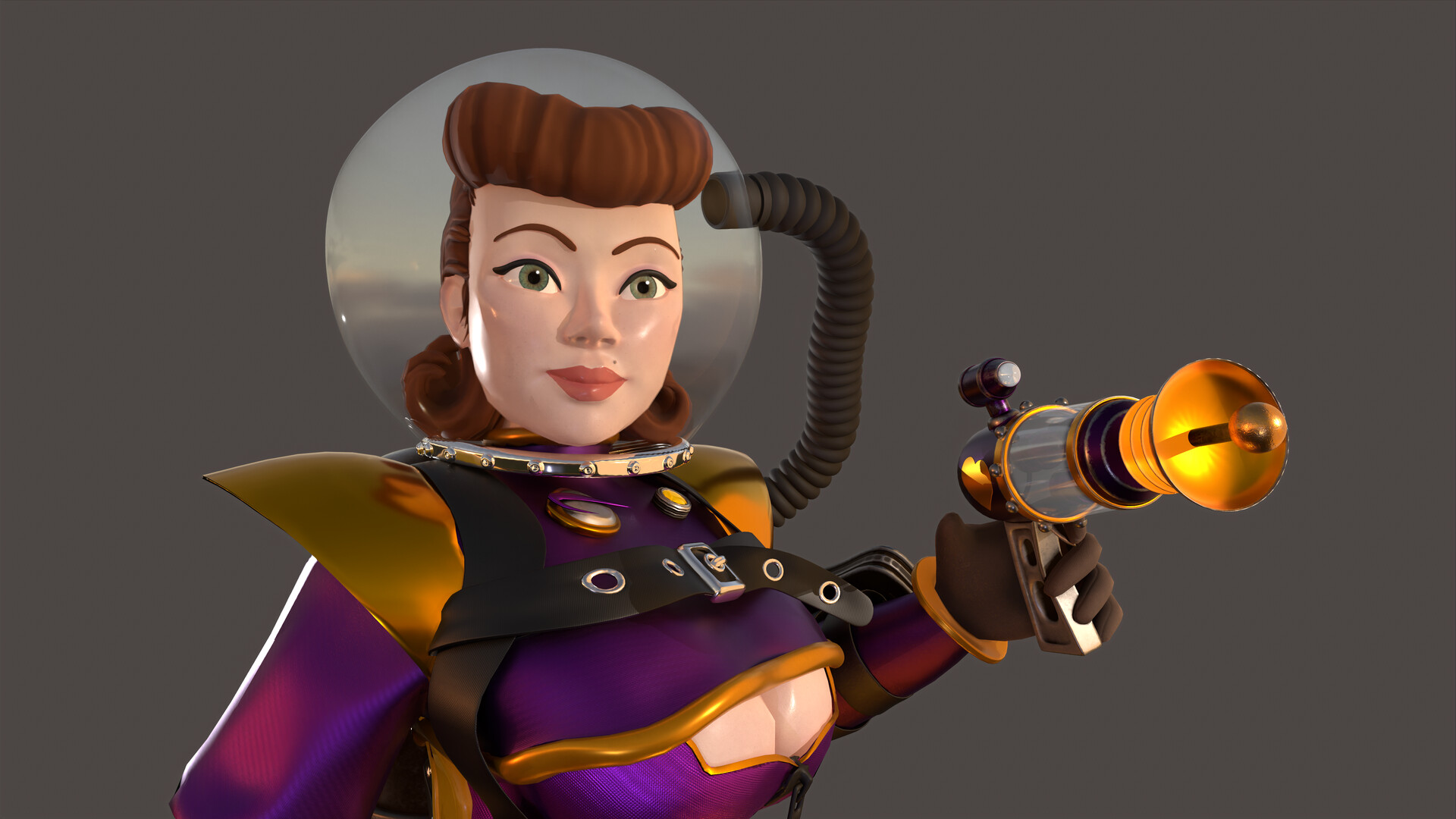 ArtStation - Dottie the Pinup Spacegirl