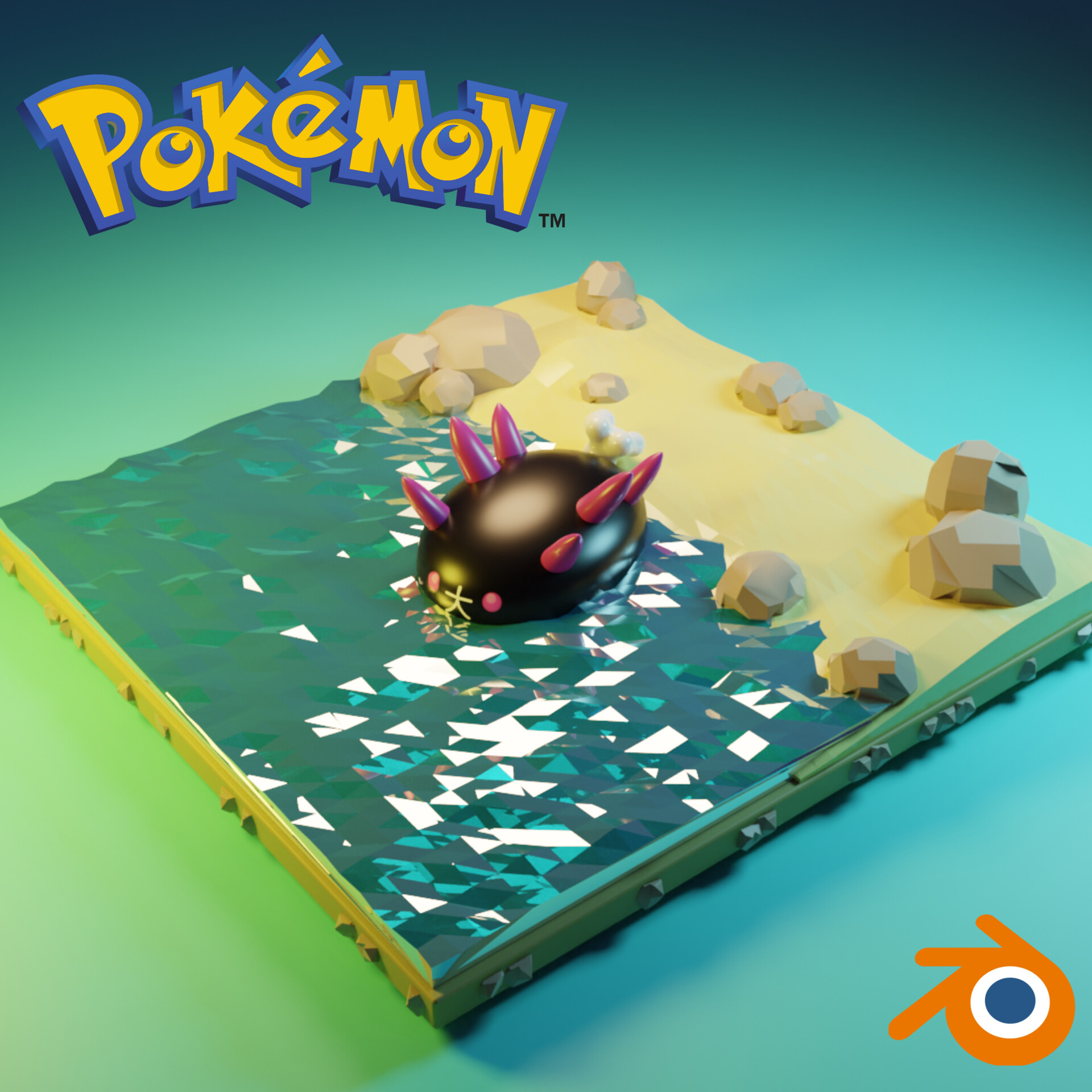 ArtStation - Pokemon - Pyukumuku 3D Model