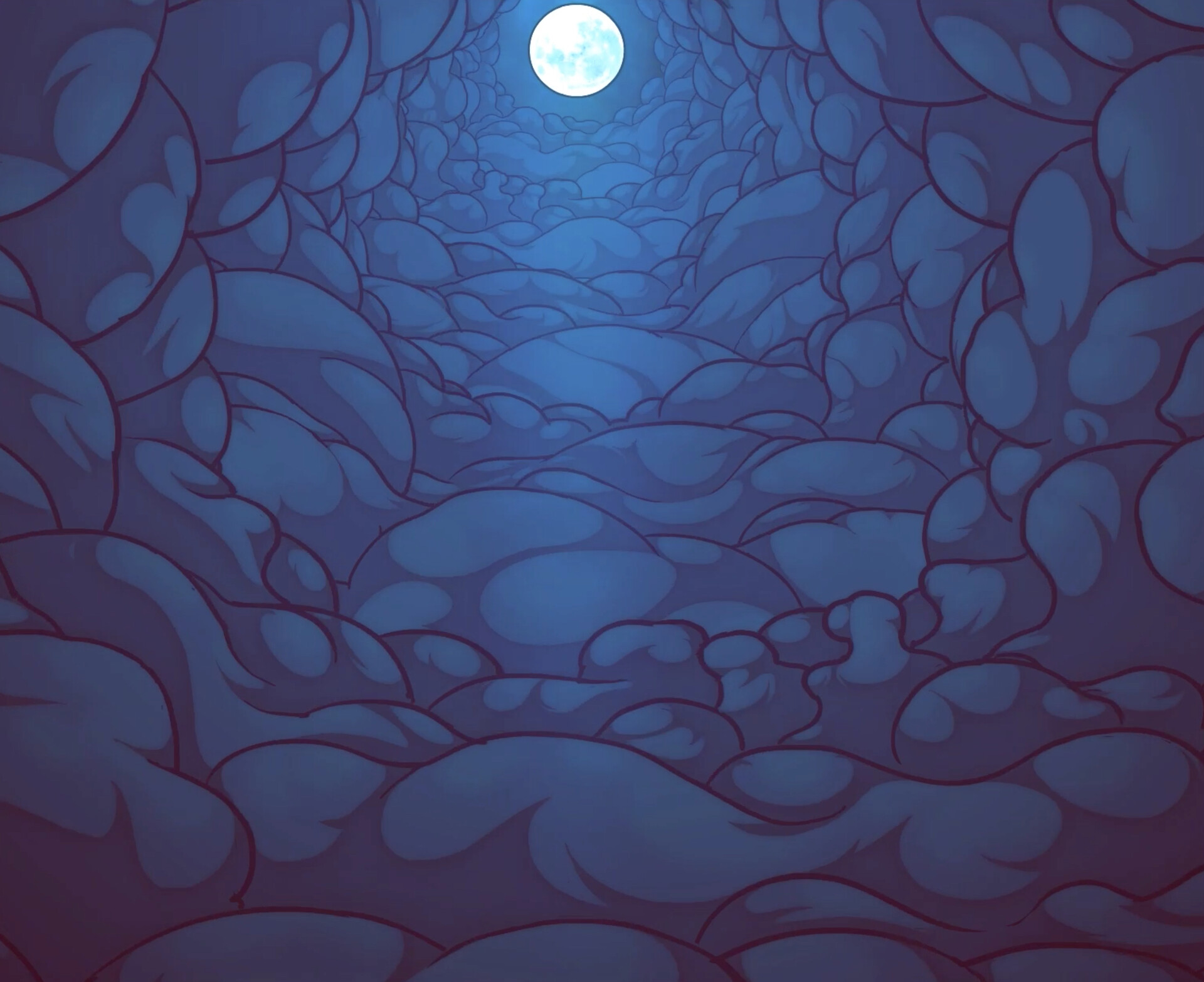 ArtStation - ''FULL MOON’’ 2D VFX Animation