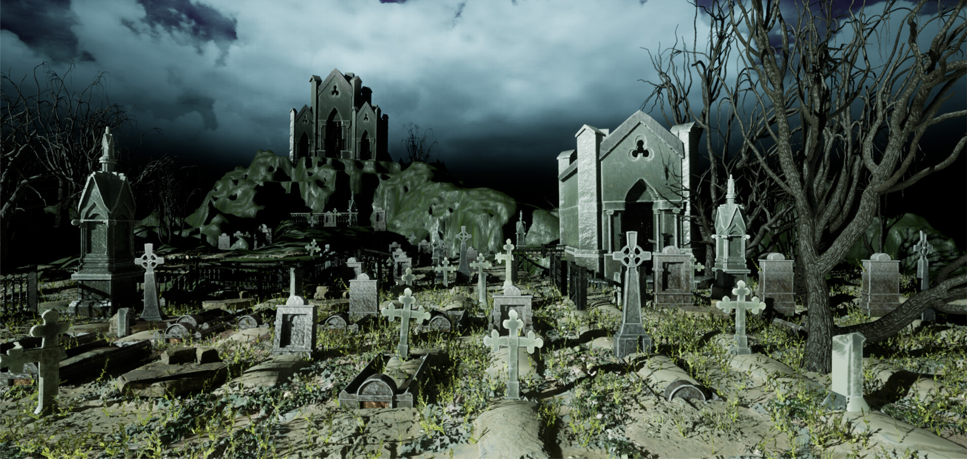 ArtStation - Cemetery environment