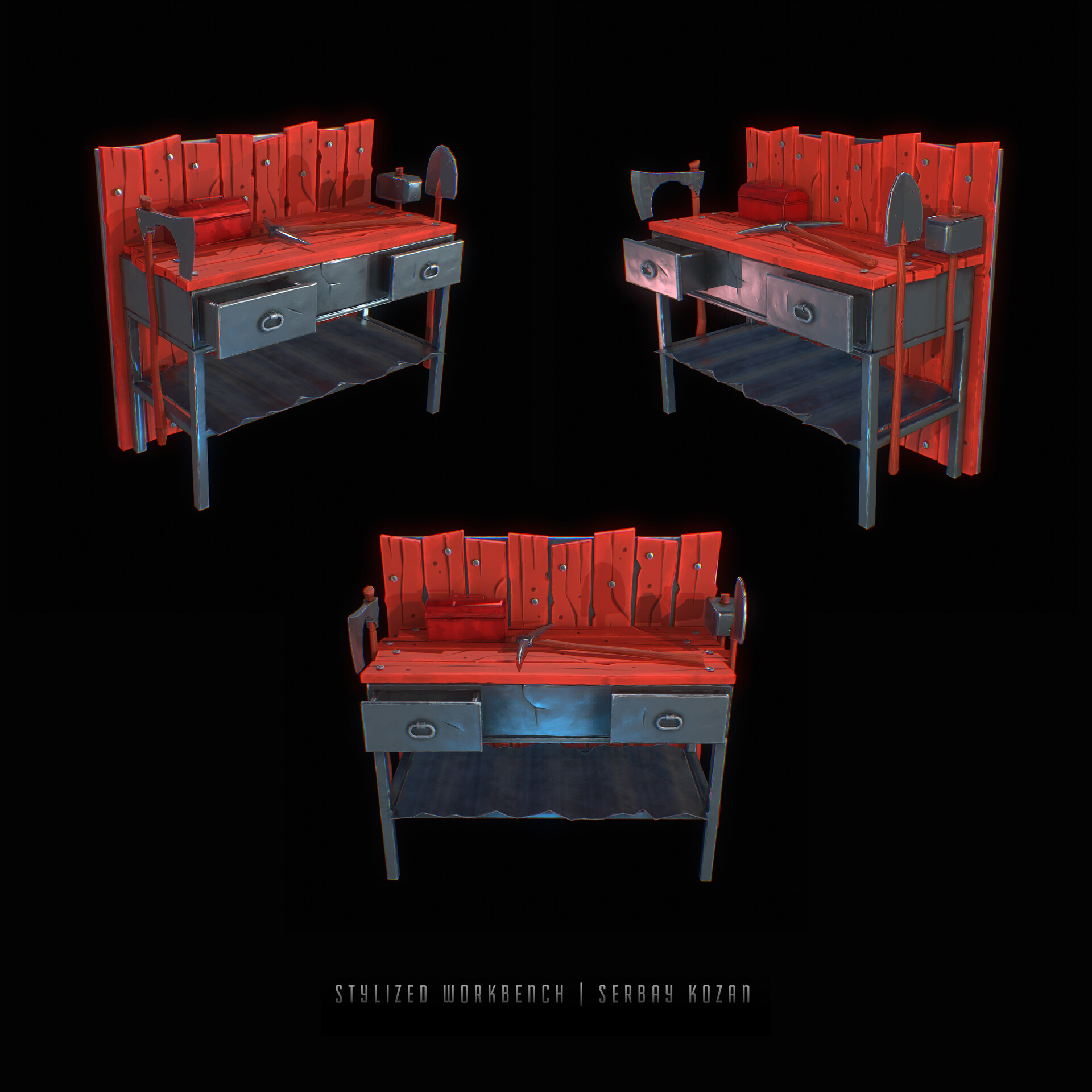 ArtStation - Stylized Workbench & Tools