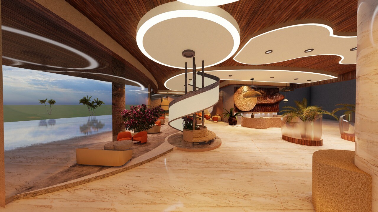 ArtStation - Resort reception design in Gouna ,Egypt