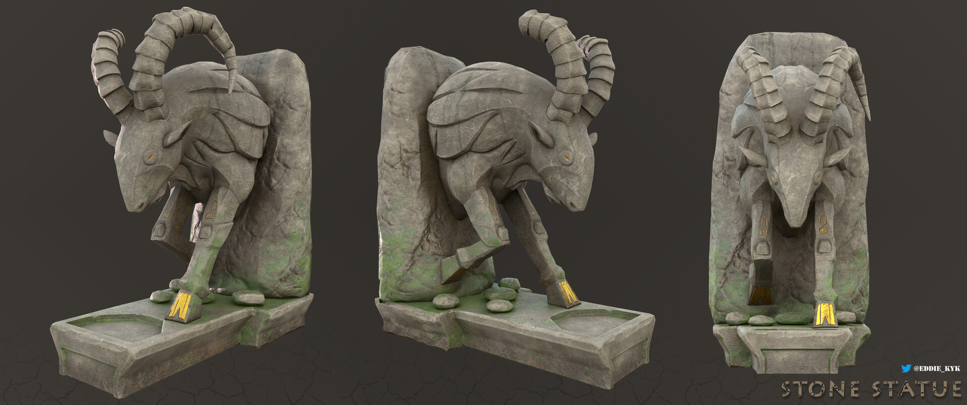 ArtStation - Ram Stone Statue