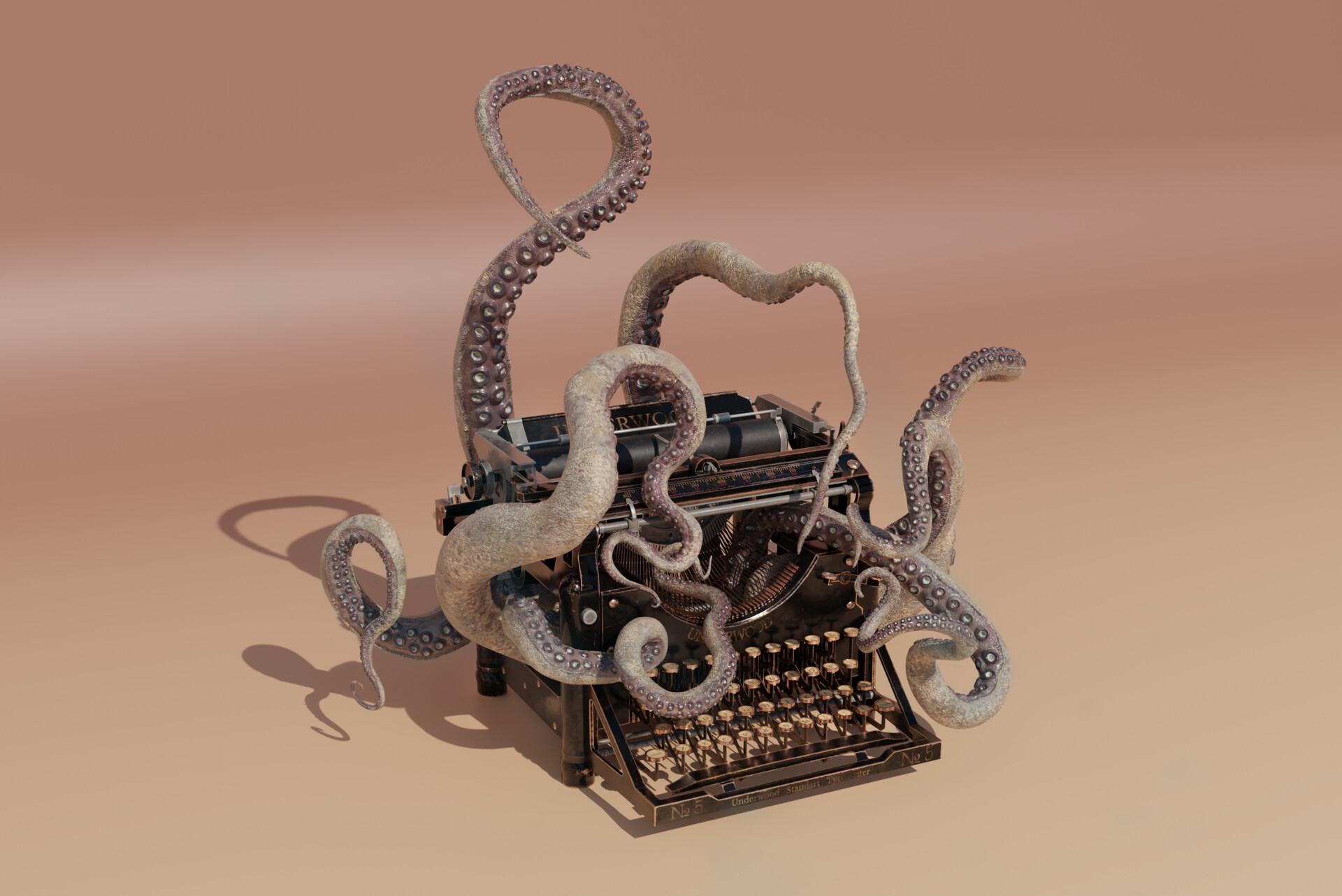 ArtStation - Octopus Typewriter