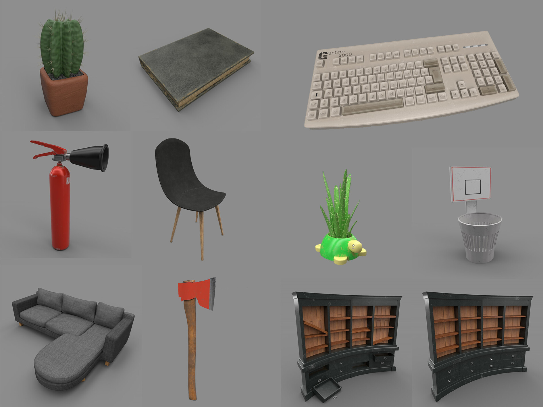 ArtStation - Semi-Realistic Props | Study Game Project