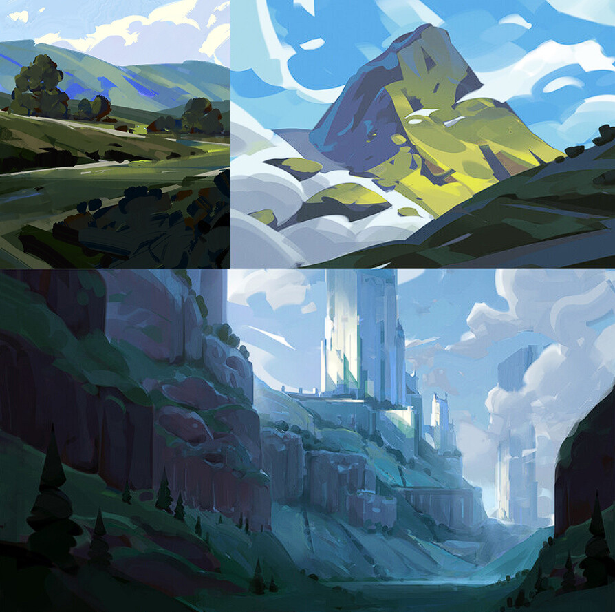 ArtStation - Landscape Painting Process Videos