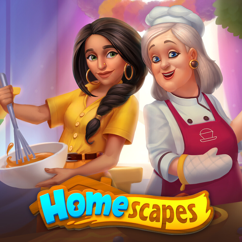 ArtStation - Homescapes Indian Kitchen event illustration [Playrix]