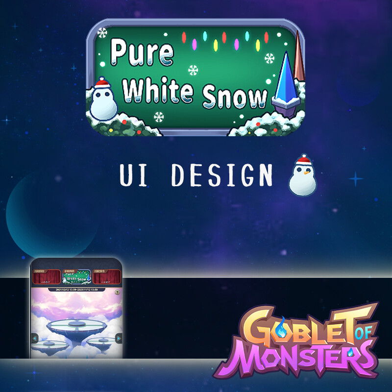 ArtStation - GOBLET OF MONSTERS -【Pure White Snow】UI Design