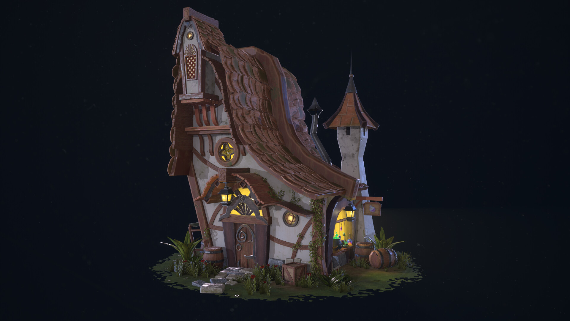 ArtStation - Stylized Witch House