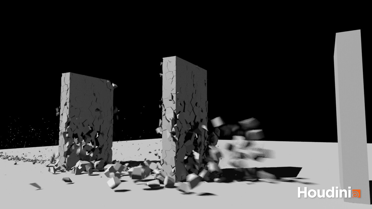 ArtStation - Breaking simulation in Houdini