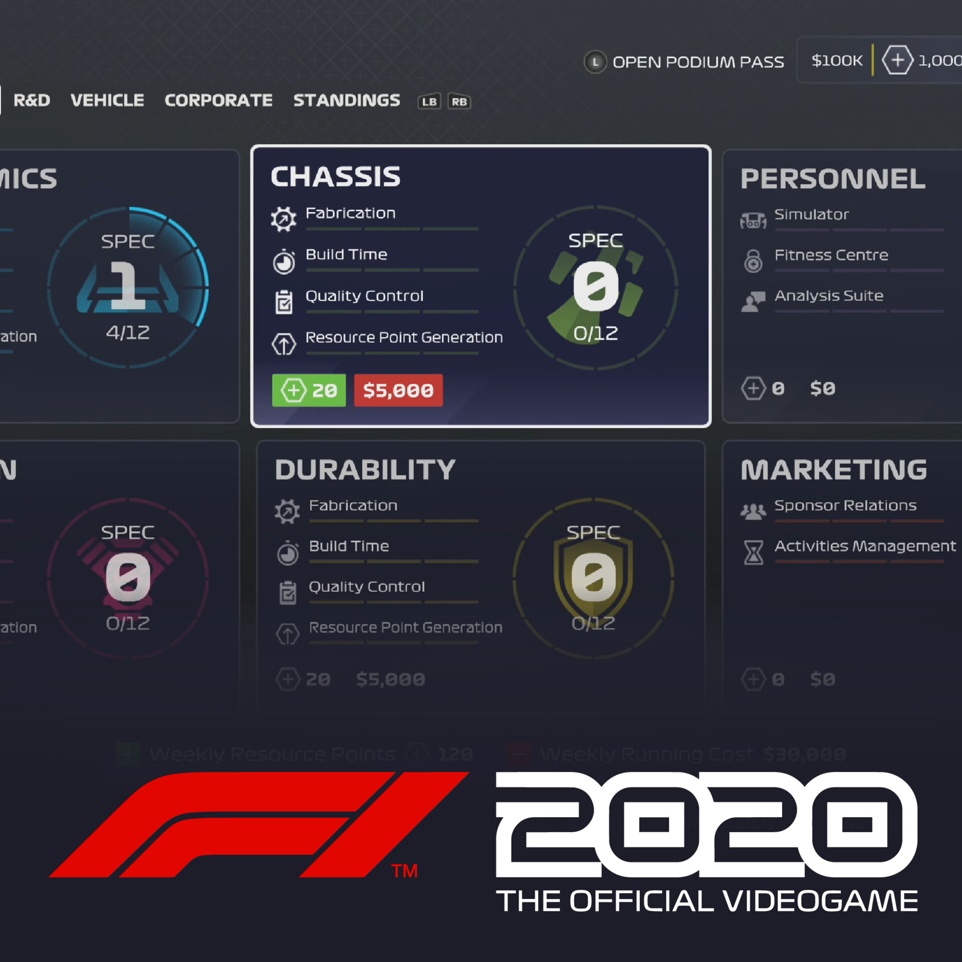 ArtStation - F1 2020 - Facilities UI