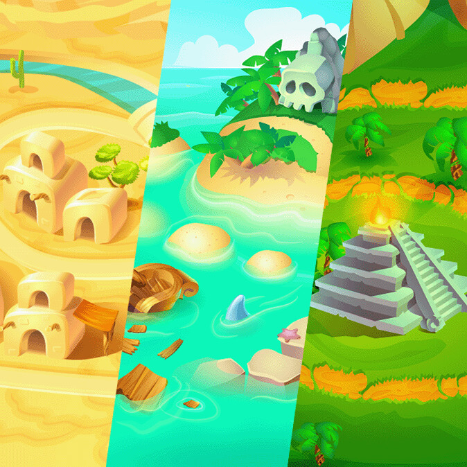 ArtStation - Maps for Match3 game